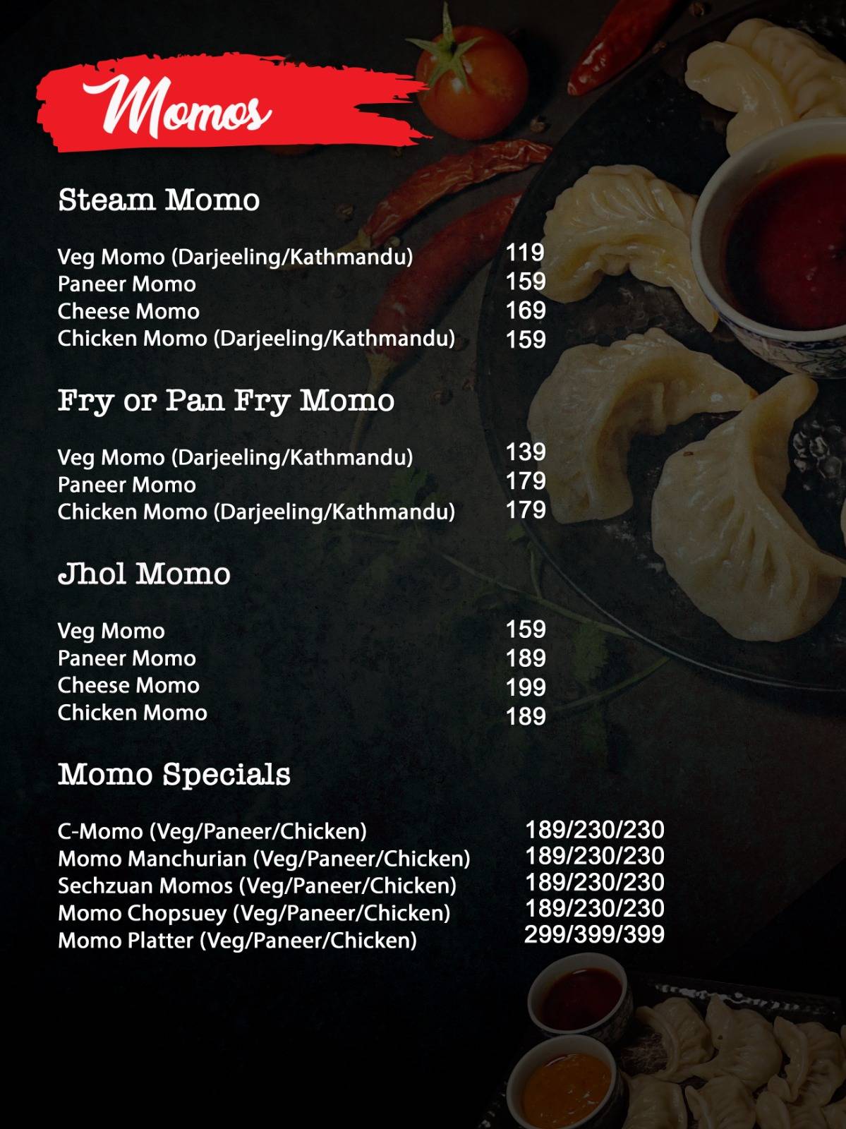 Menu at Thakali Kitchen, Bengaluru