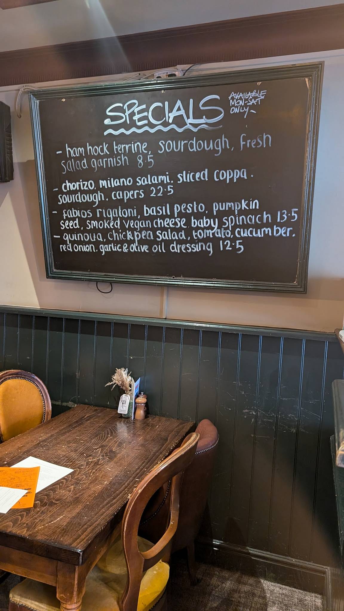 Menu at The Alexandra pub & bar, London, 33 Wimbledon Hill Rd