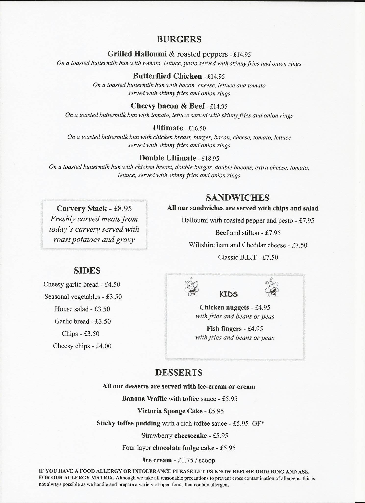 Menu at The Badminton Arms pub & bar, Bristol