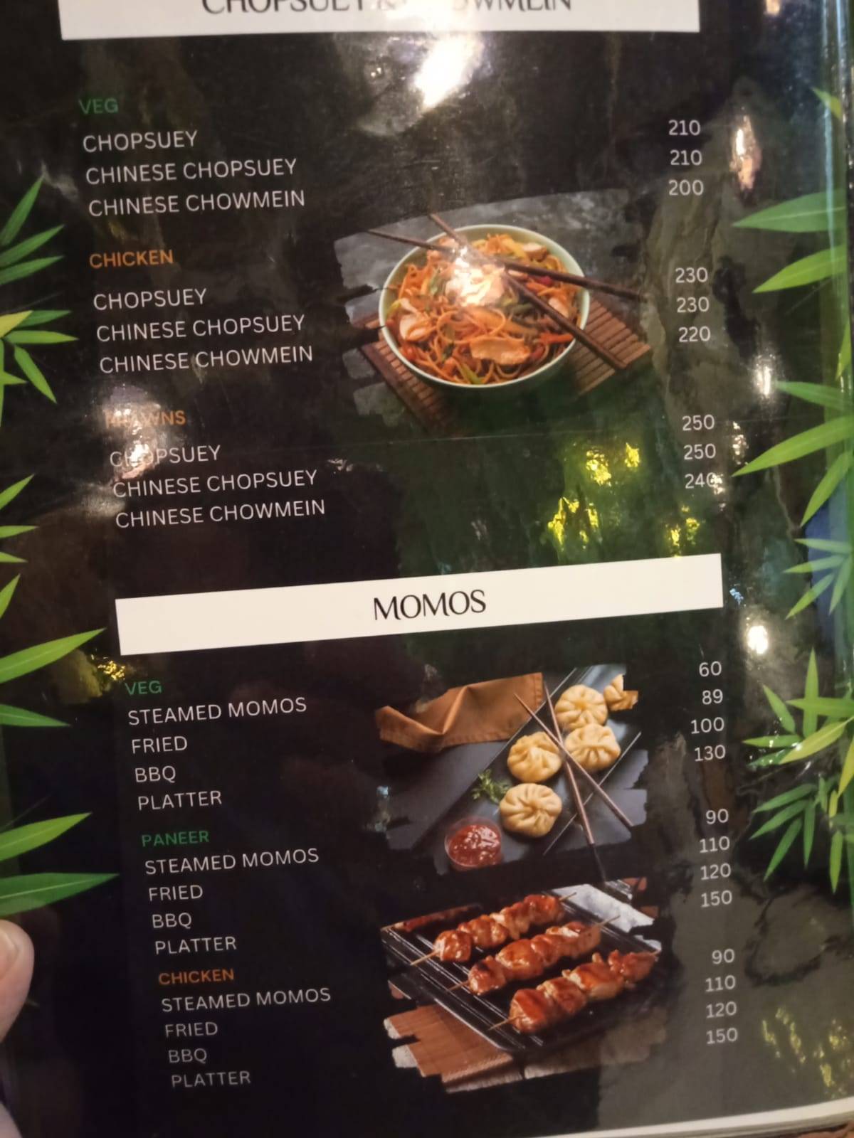 Menu at The Bamboo Stories, Pune