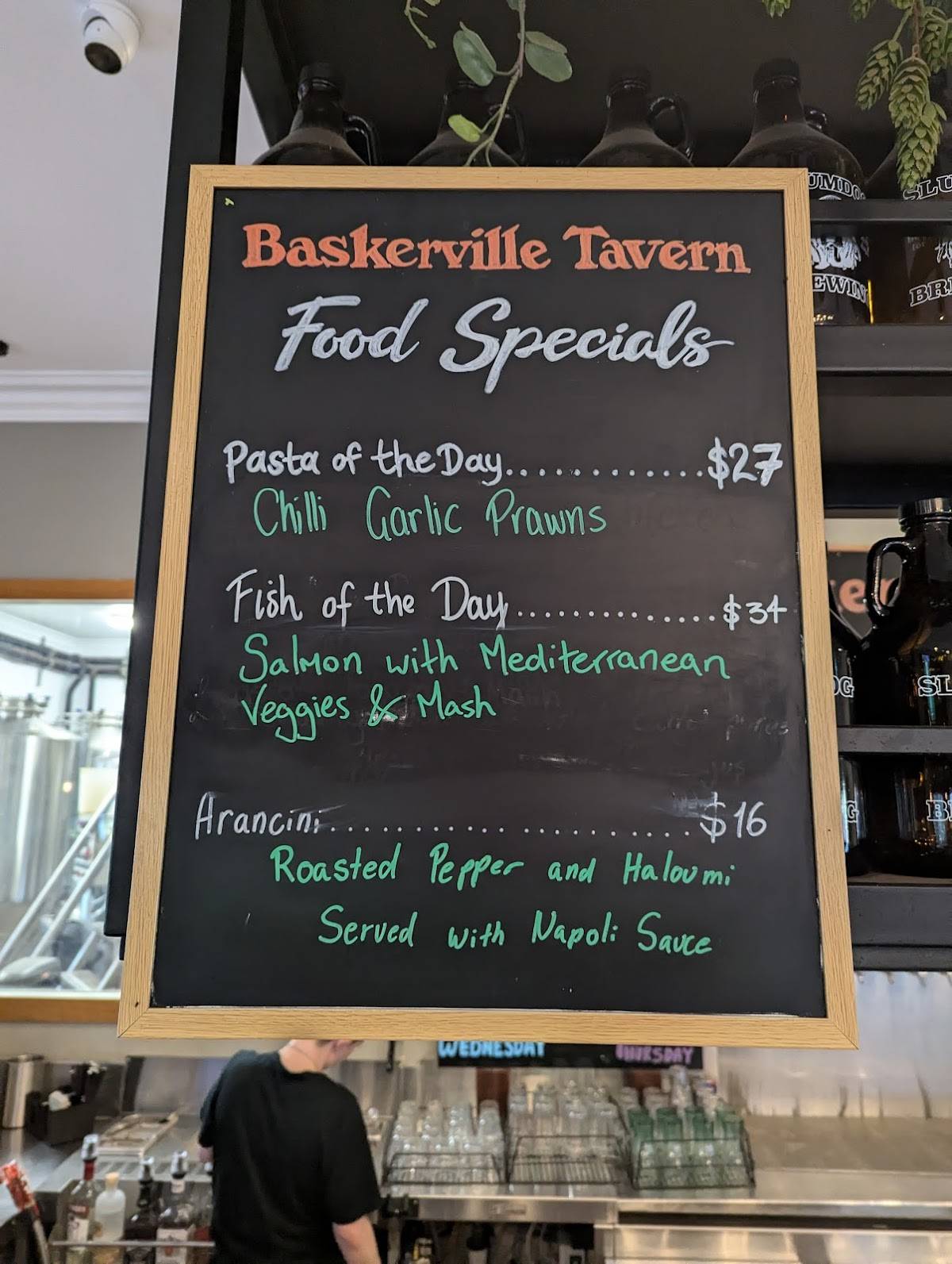 Menu at The Baskerville tavern pub & bar, Baskerville