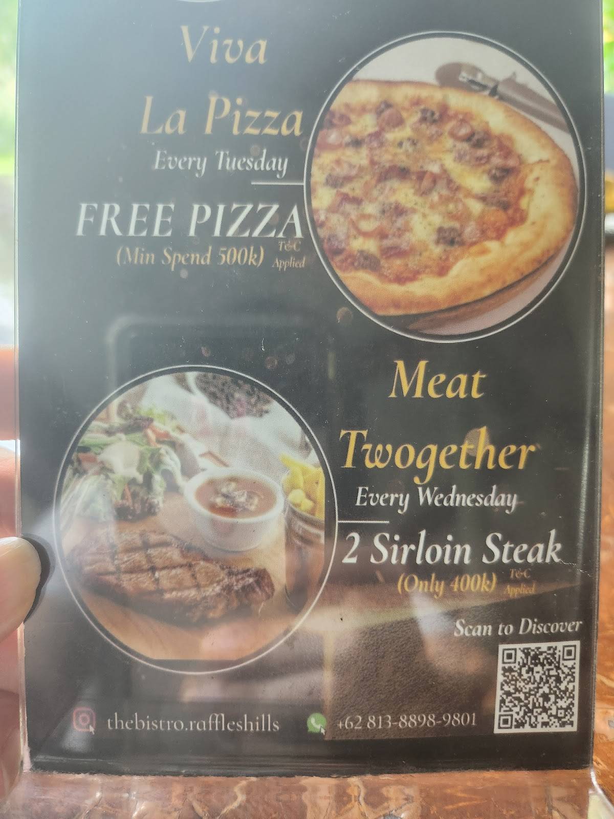 Menu at The Bistro Restaurant - Raffles Hills Cibubur, Depok, Raffles Hills