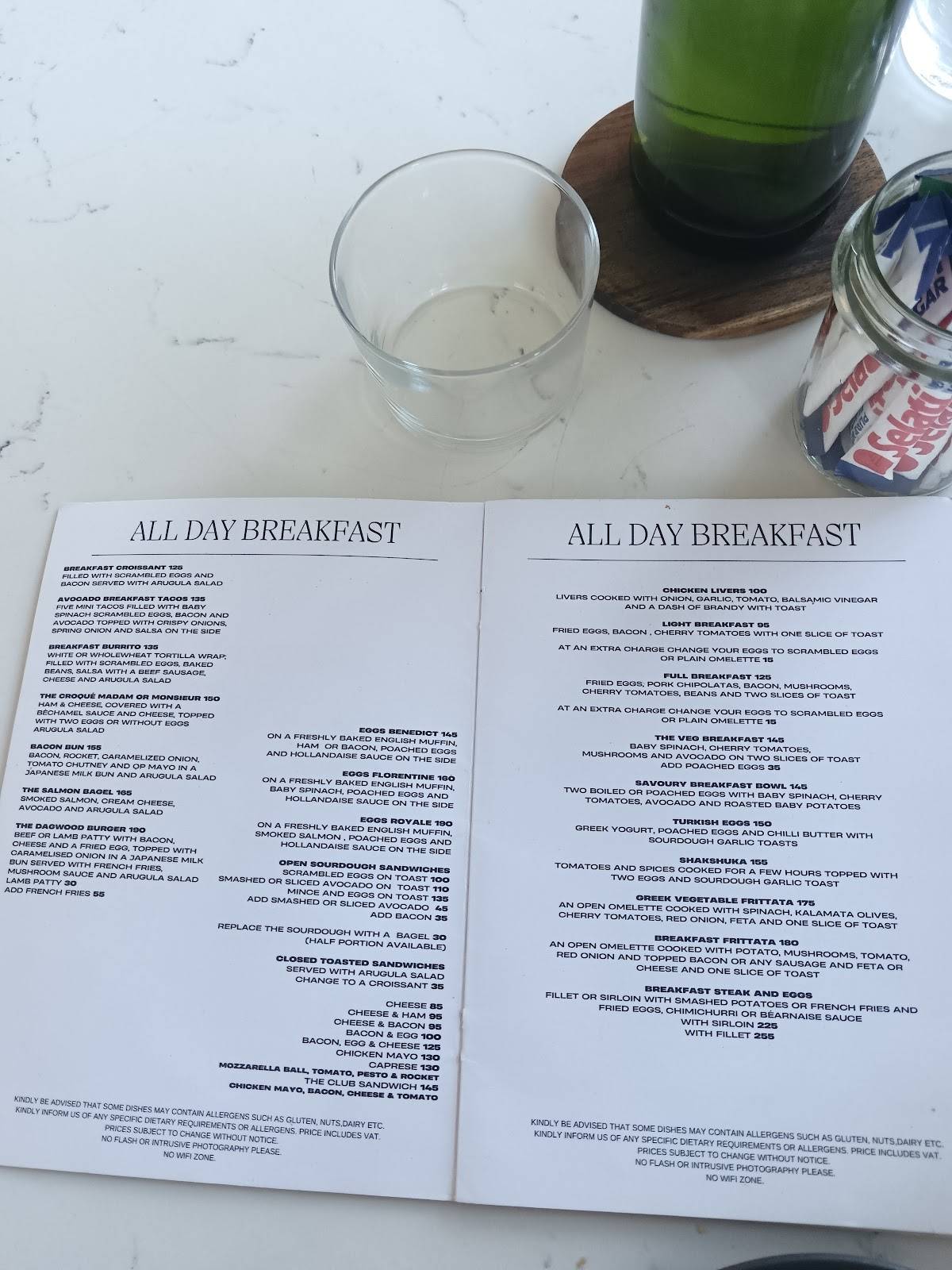 Menu at The Breakfast Room restaurant, Durban, 162 Mahatma Gandhi Rd