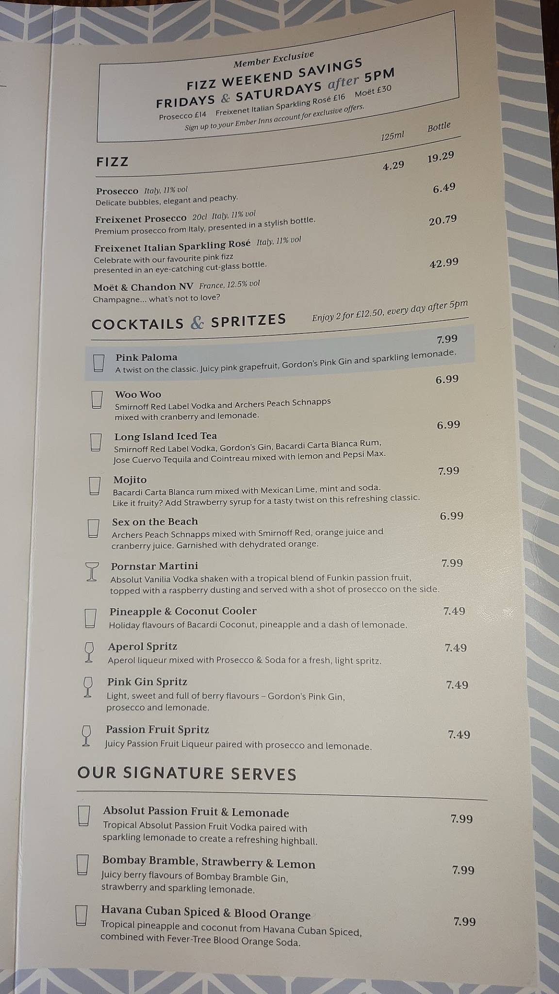 Menu at The Brown Cow pub & bar, Leeds, Selby Rd