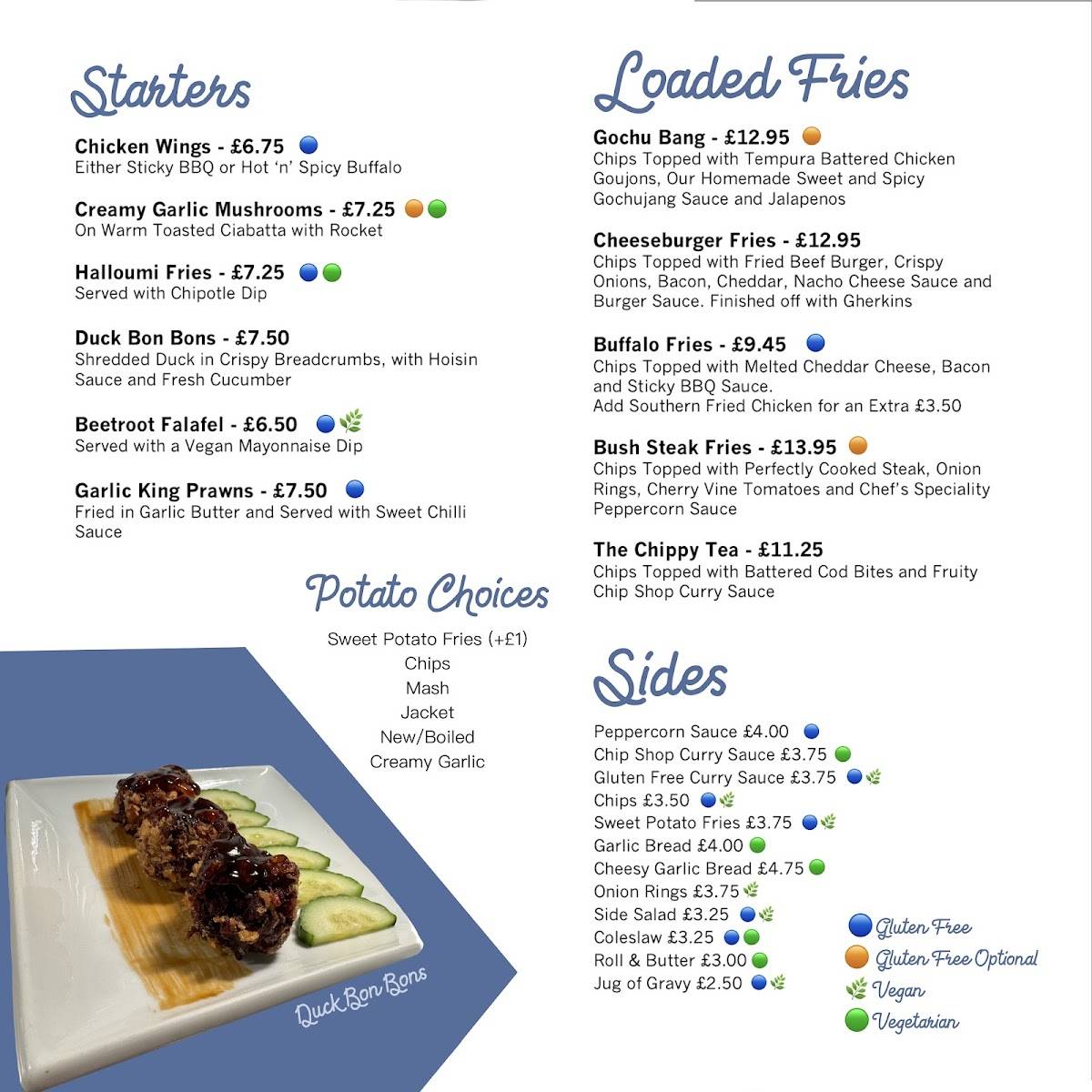 Menu at The Bush Inn pub & bar, Robeston Wathen, B4314