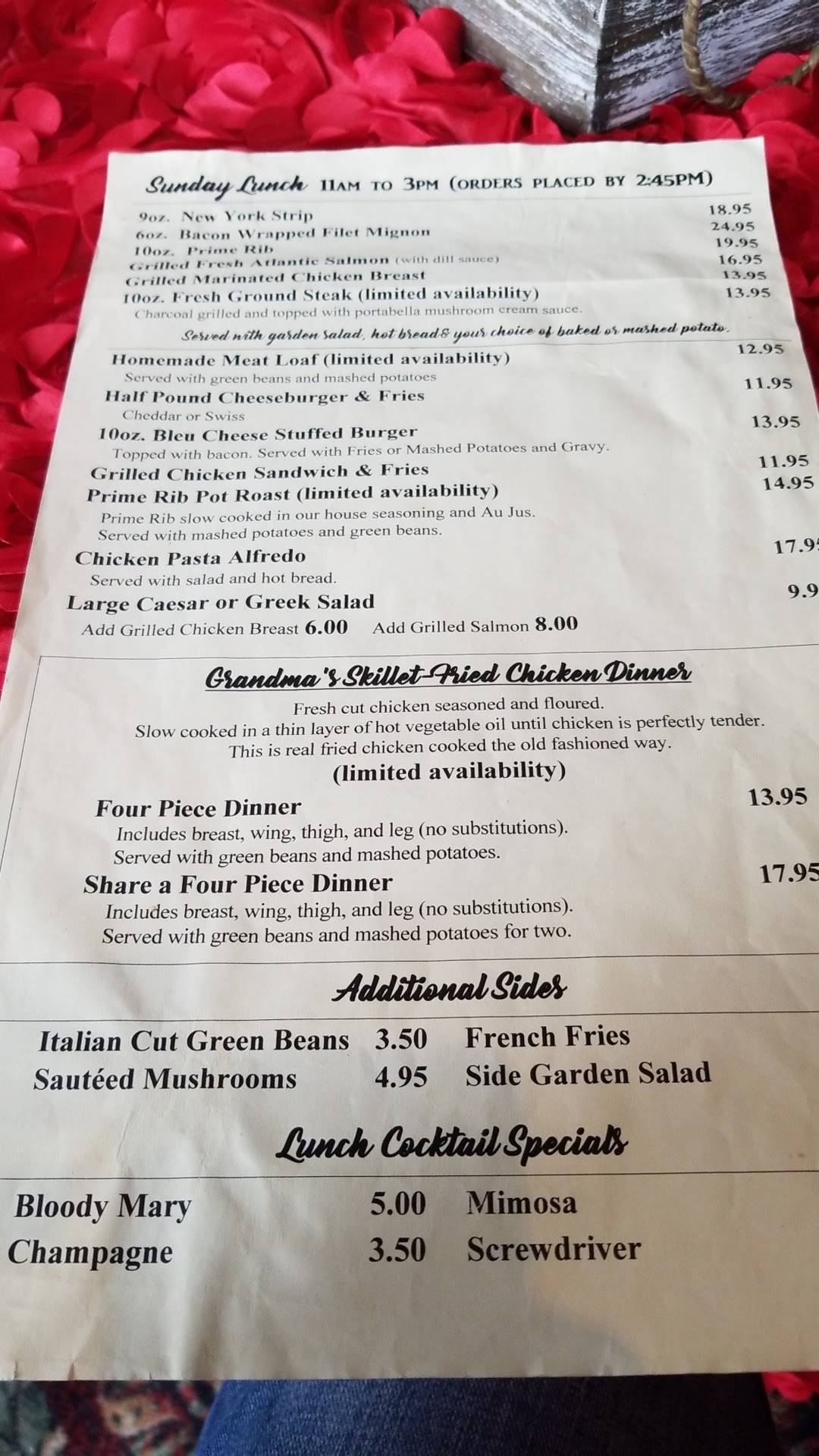Menu at The Butcher Shop Steakhouse, Memphis, 107 S Germantown Pkwy