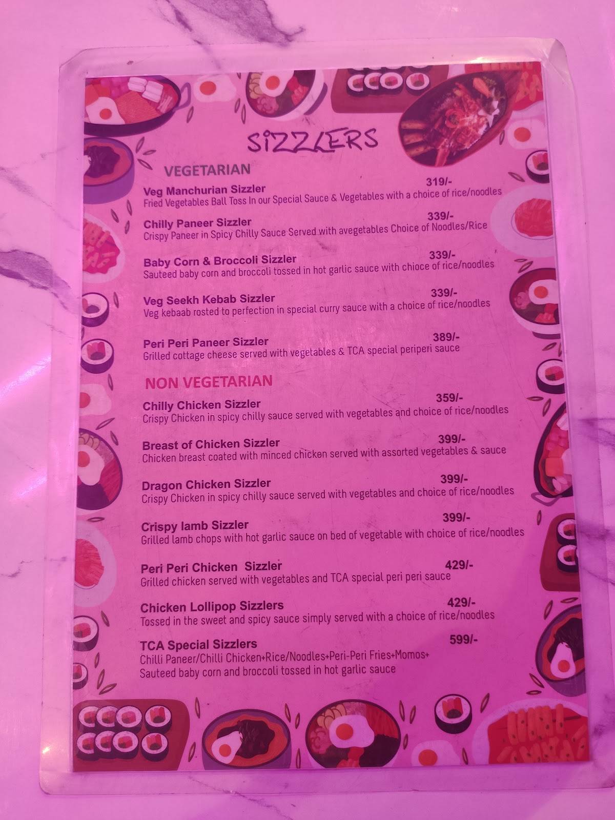 Menu at The Cafe artist, Noida