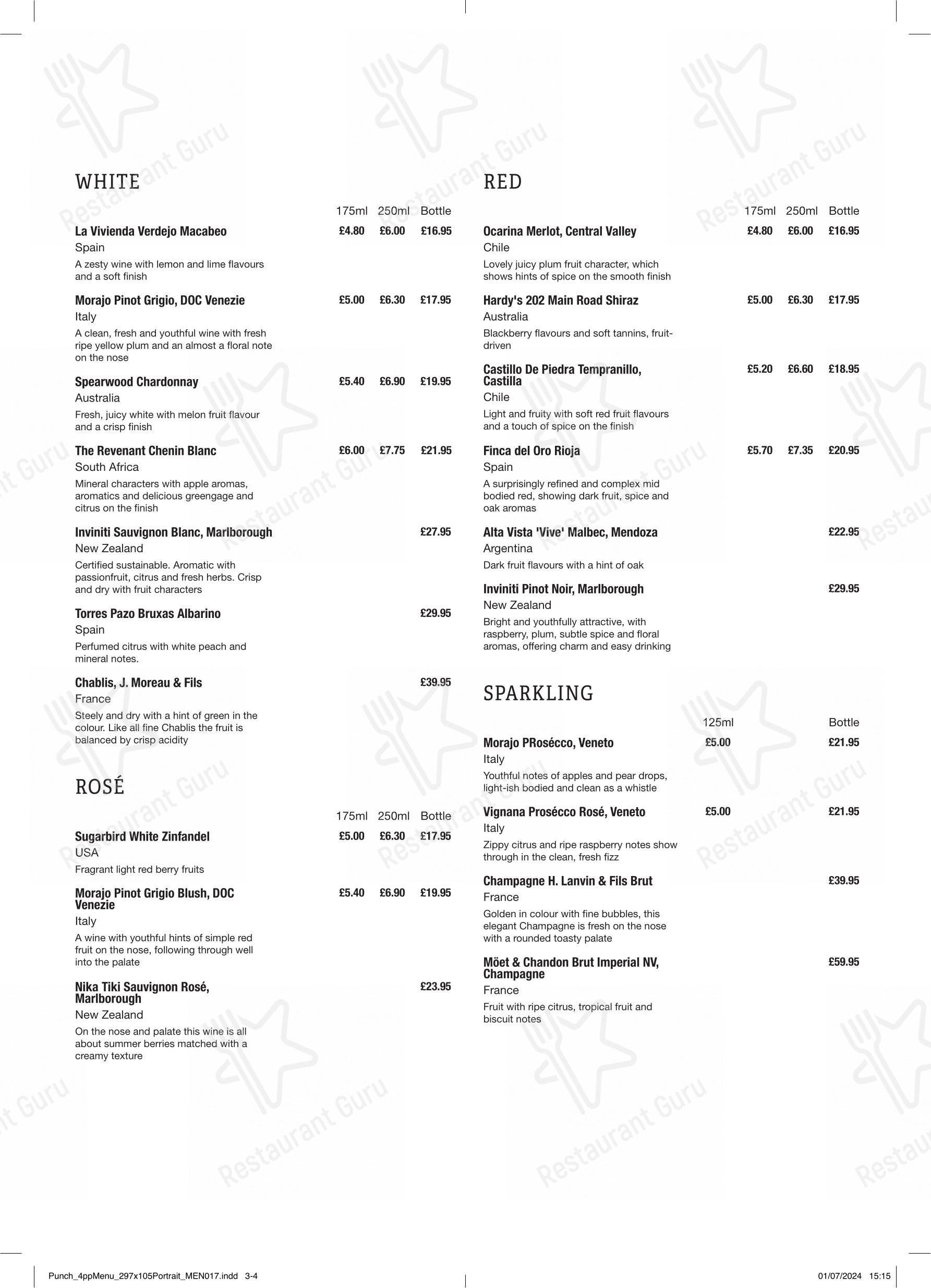 Menu at The Castle Inn Country Pub, Selby