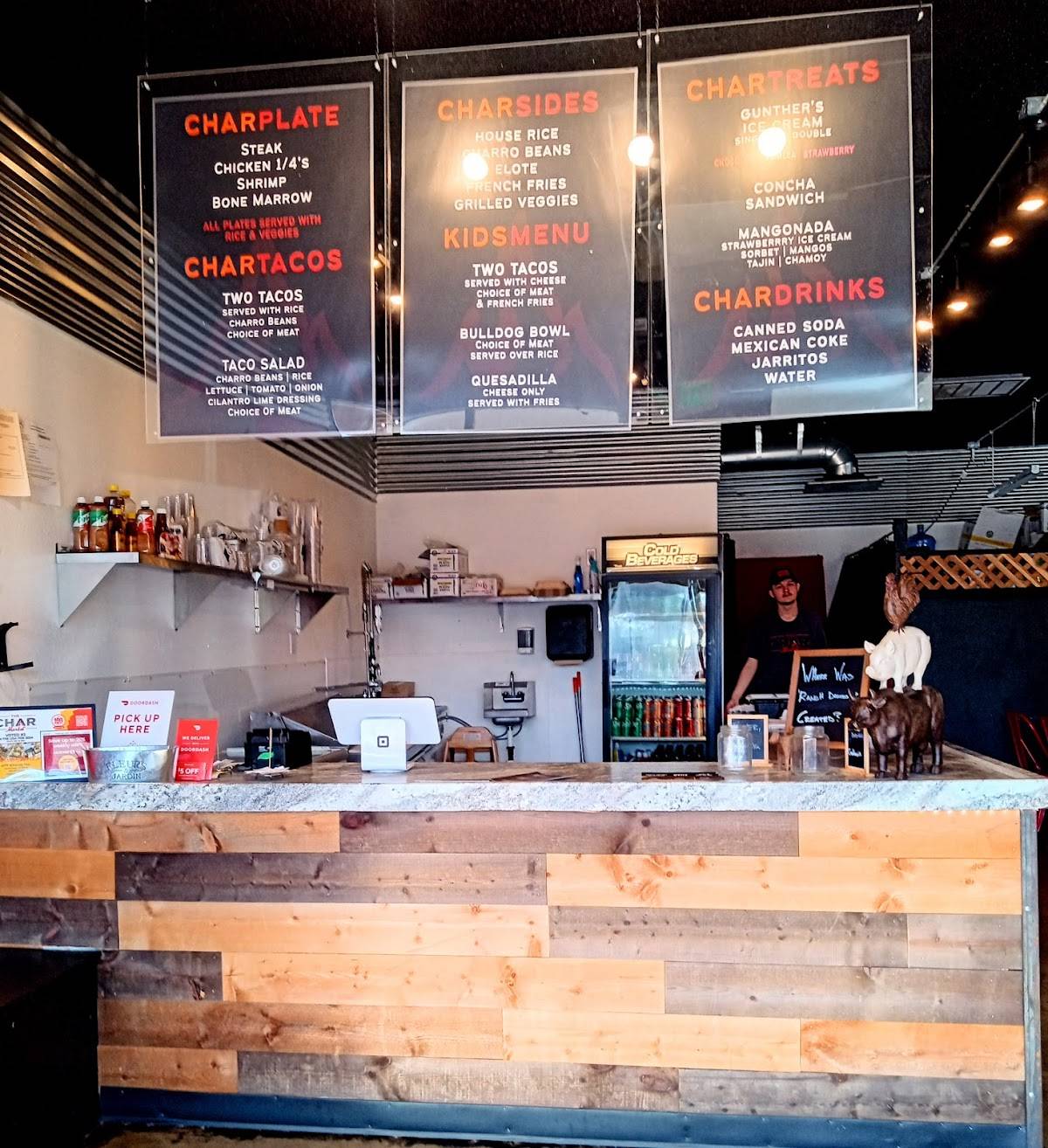 Menu at The Char Market restaurant, Carmichael