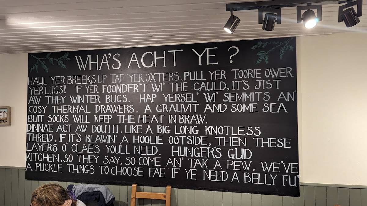 Menu at The Clock Tower Cafe, Anstruther