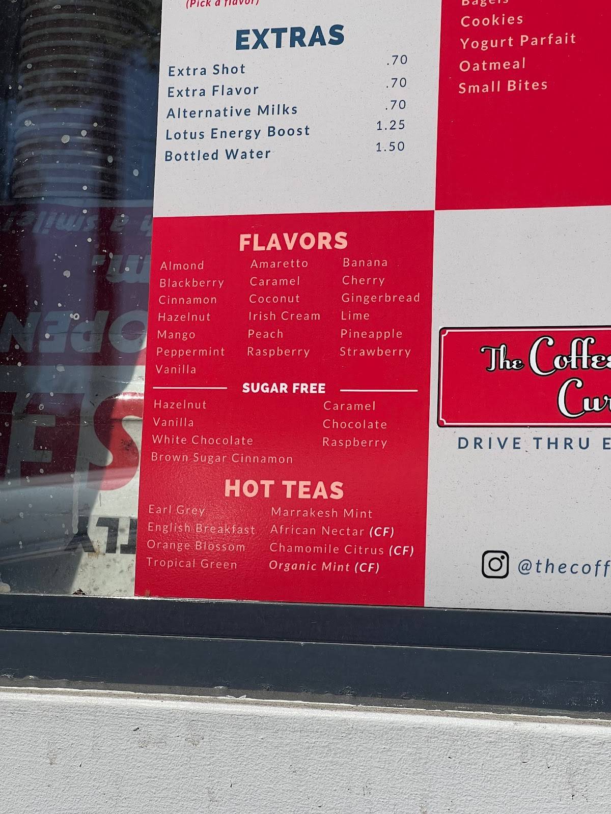 Menu at The Coffee Curb restaurant, Vallejo
