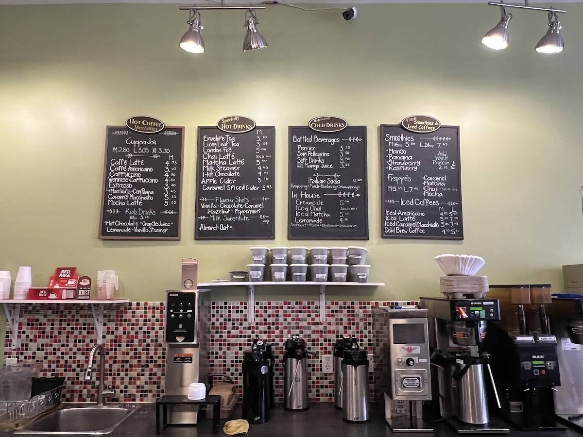 Menu at The Coffee Exchange Inc cafe, Windsor