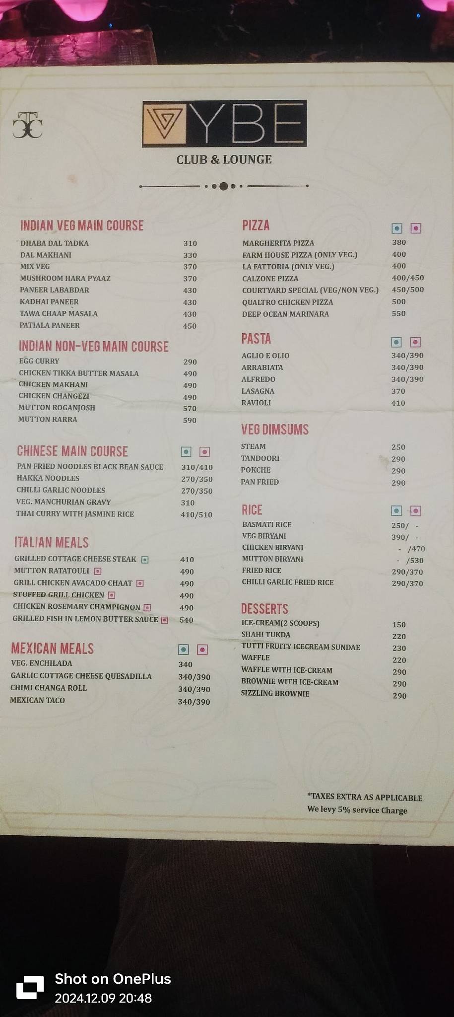 Menu at The Courtyard Rudrapur, Rudrapur