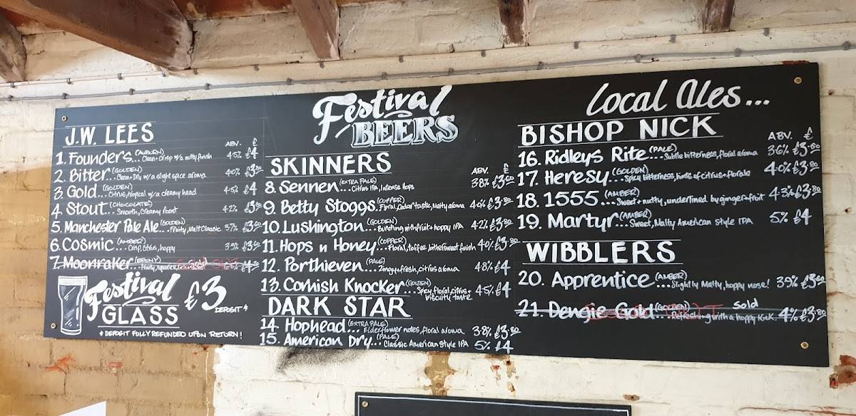 Menu at The Cross Keys pub & bar, Hatfield Peverel