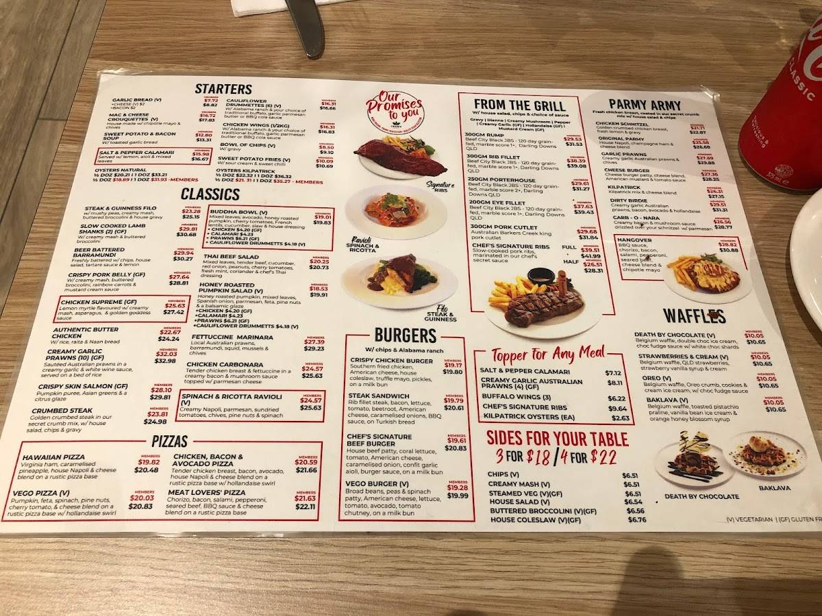 Menu at The Crown Hotel pub & bar, Innisfail