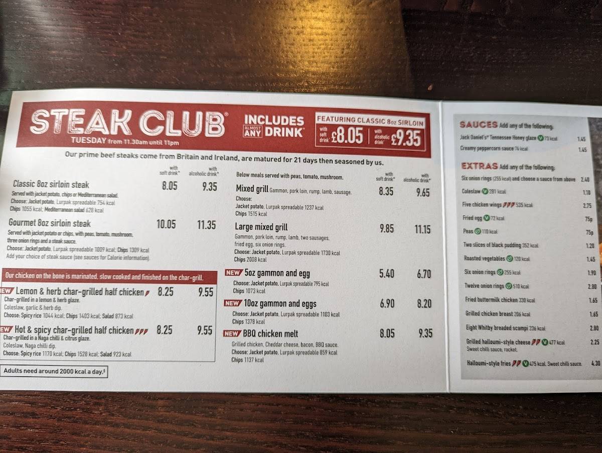 Menu at The Crown Inn - JD Wetherspoon pub & bar, Fareham, 40 West St