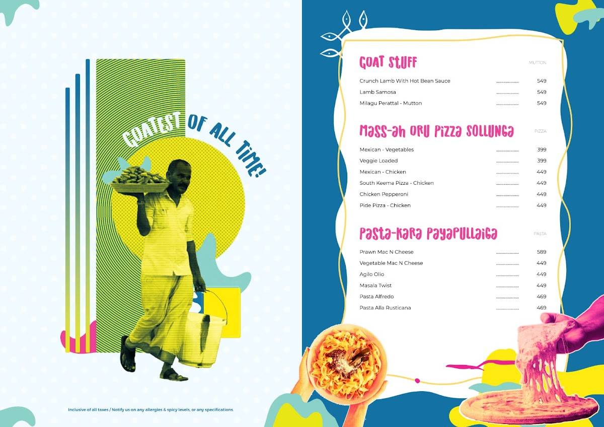 Menu at The Cycle Gap Adyar, Chennai, 73 kalki krishnamurthy salai