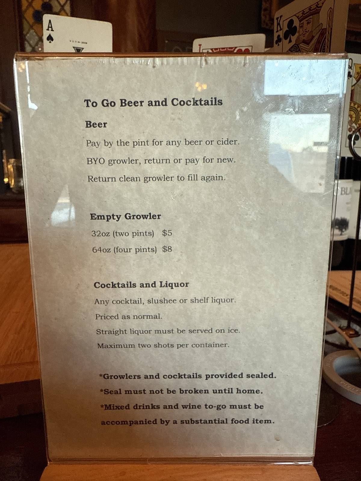 Menu at The Baldwin Saloon pub & bar, The Dalles