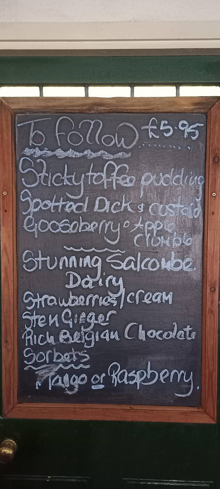 Menu at The Dodbrooke Inn pub & bar, Kingsbridge
