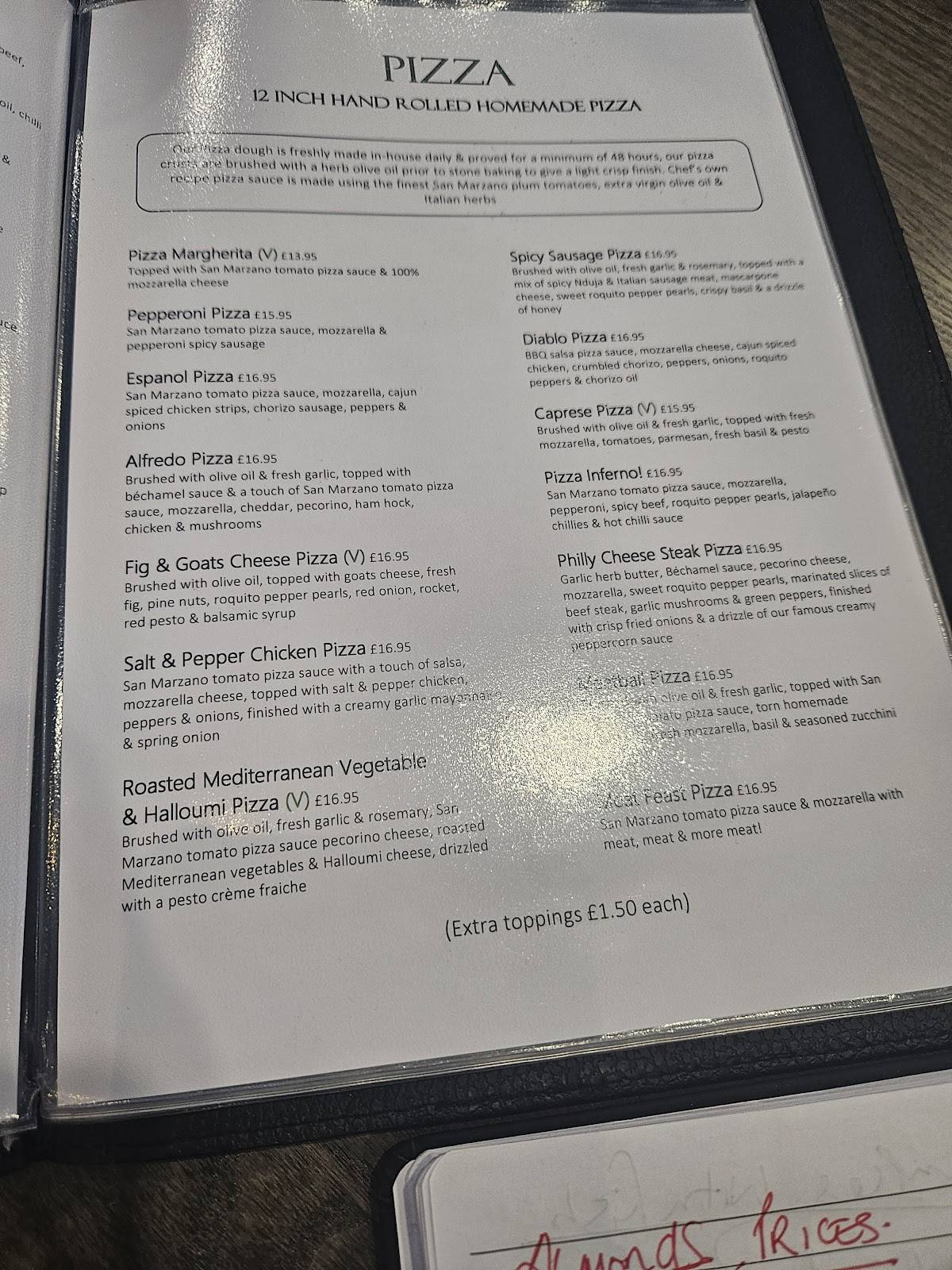 Menu at The Fat Italian Burscough restaurant, Ormskirk, 188 Moss Lane