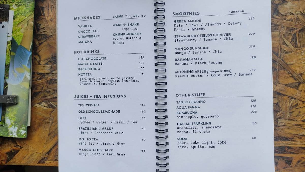 Menu at The Fat Seed Cafe + Roastery, Taguig