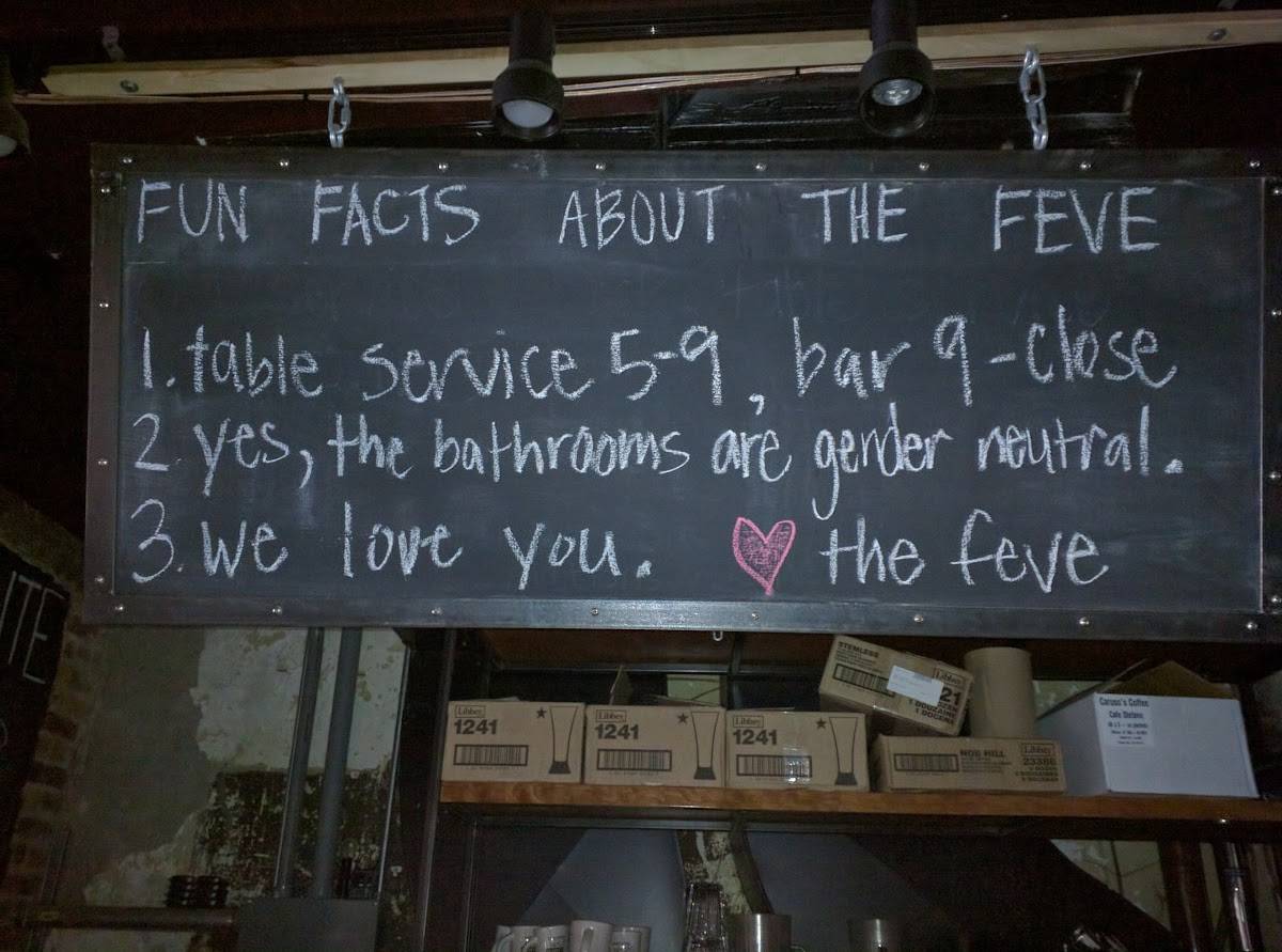 Menu at The Feve - Oberlin, OH pub & bar, Oberlin