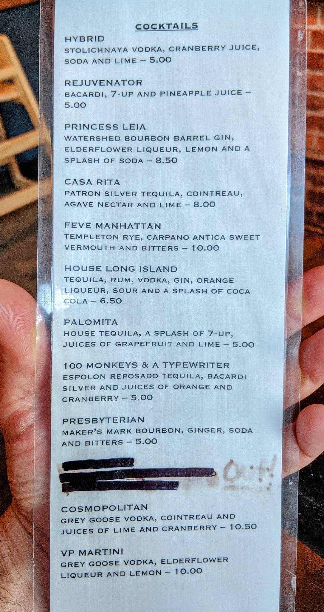 Menu at The Feve - Oberlin, OH pub & bar, Oberlin