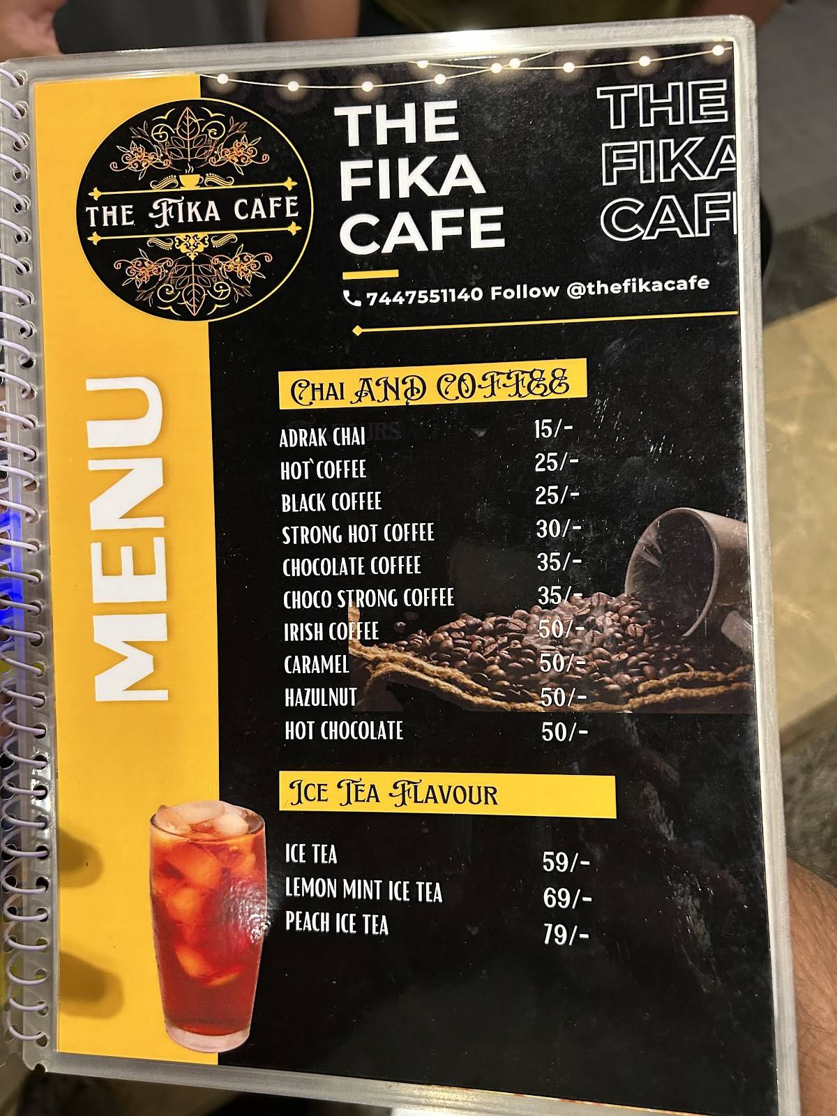 Menu at The Fika Cafe BEST CAFE IN KALWA FAST FOOD IN KALWA ITALIAN ...