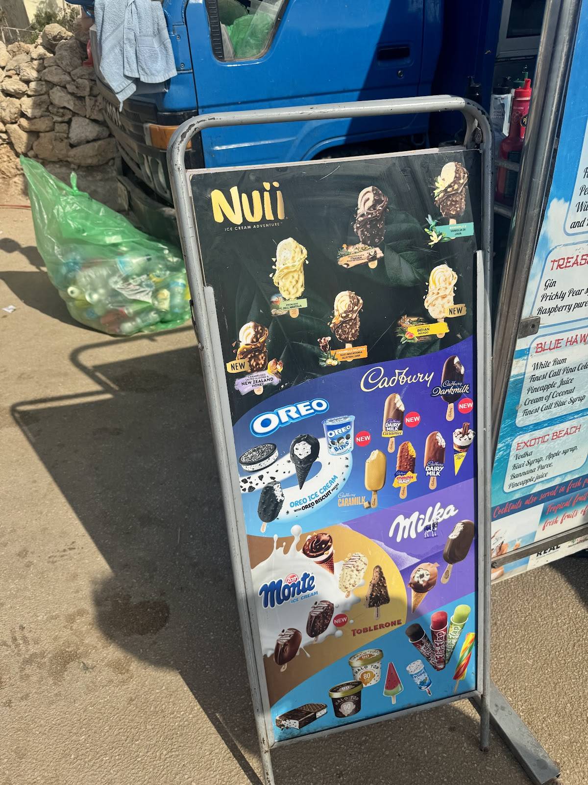 Menu at The Fruit Bar, Ghajnsielem
