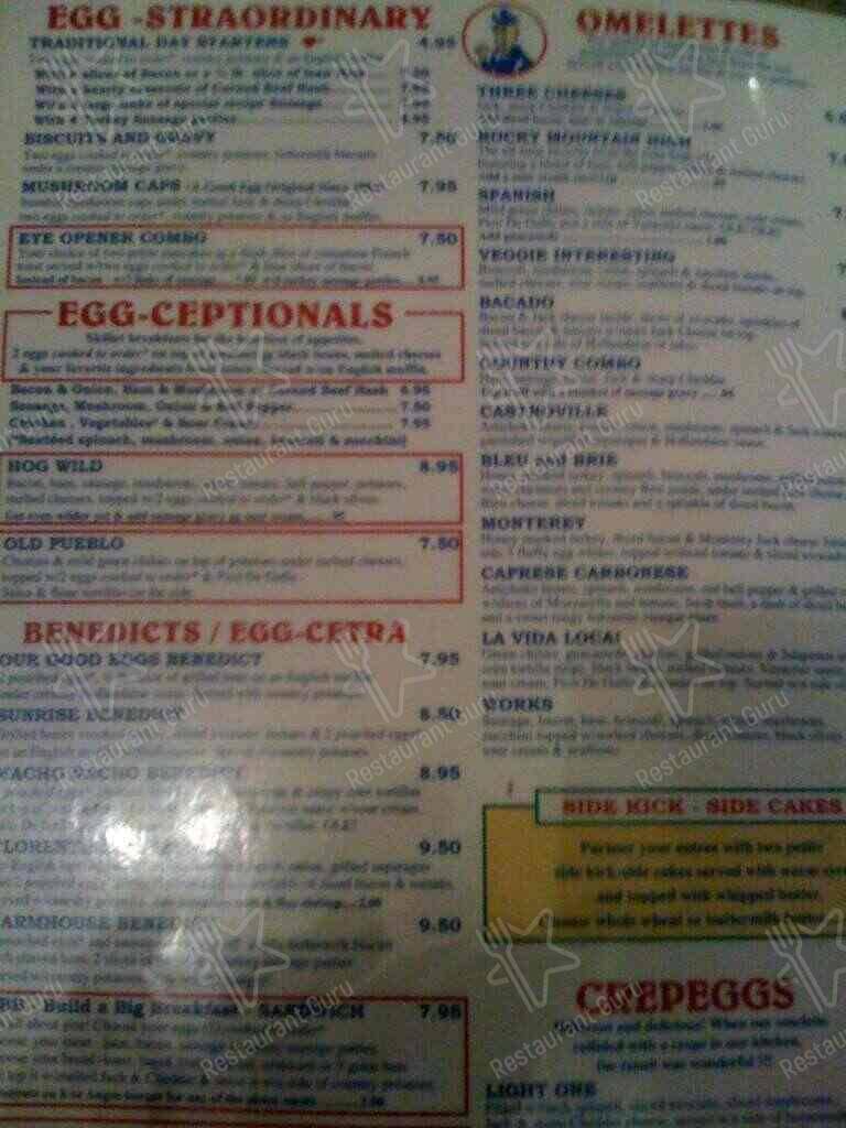 Menu at The Good Egg restaurant, Phoenix, N North Valley Pkwy