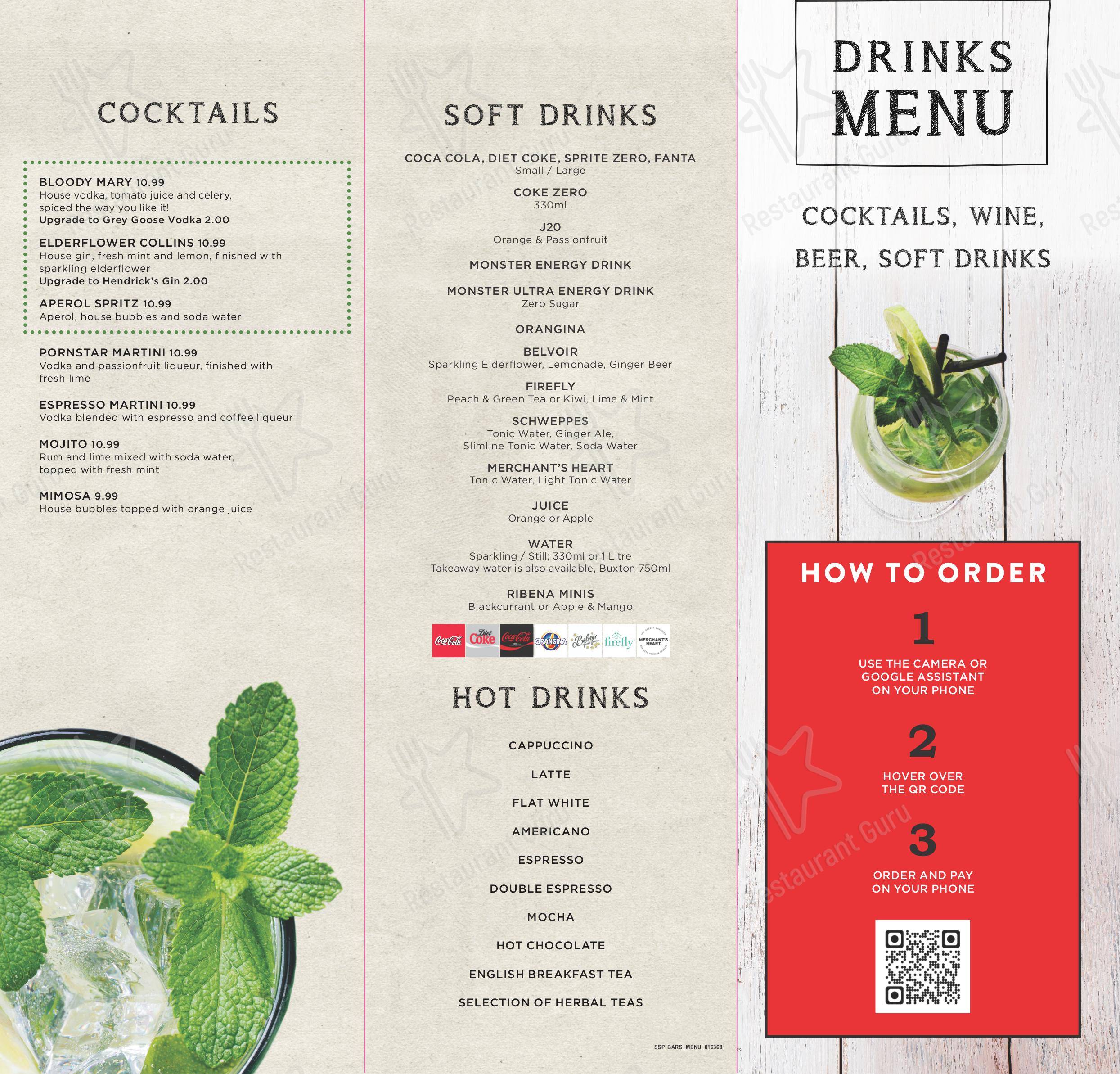 Menu at The Grain Loft pub & bar, Manchester