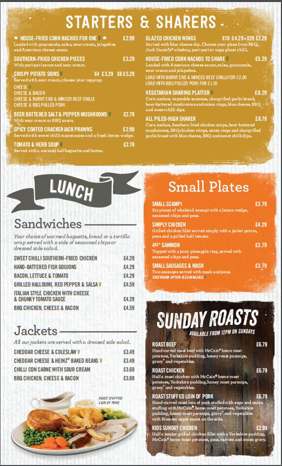 Menu at The Haddon Hall steakhouse, Manchester, Haddon Hall Rd