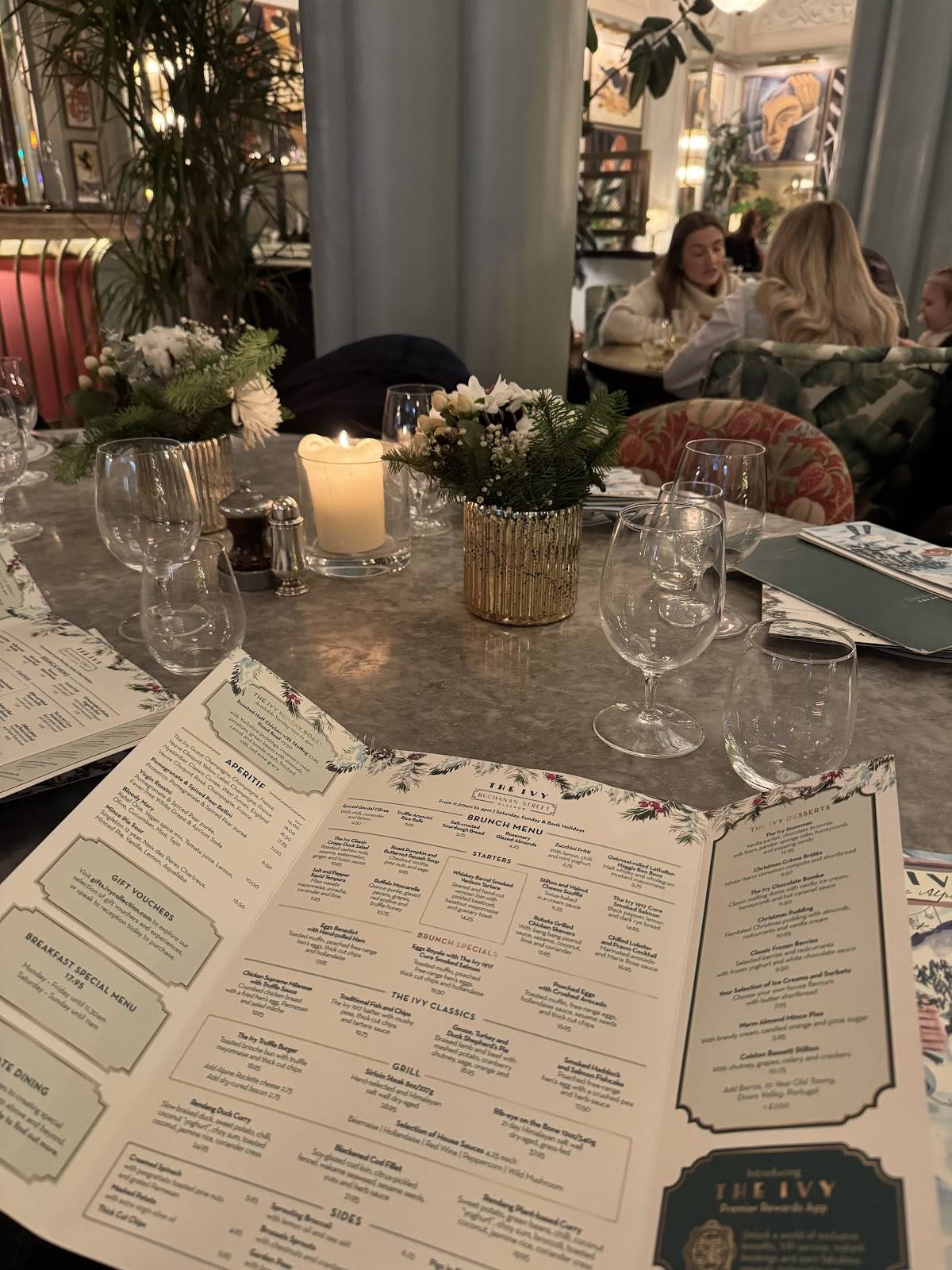 Menu at The Ivy Buchanan Street, Glasgow restaurant, Glasgow, 106 ...