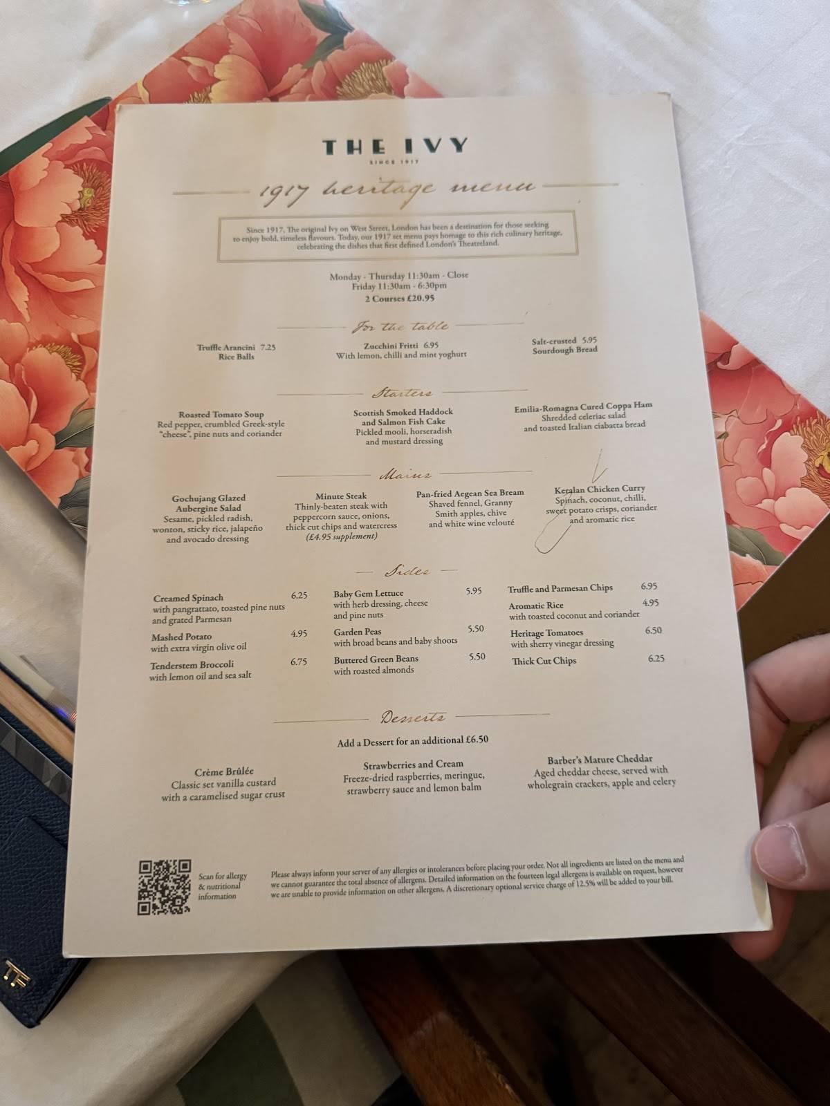 Menu at The Ivy Buchanan Street, Glasgow restaurant, Glasgow, 106 ...
