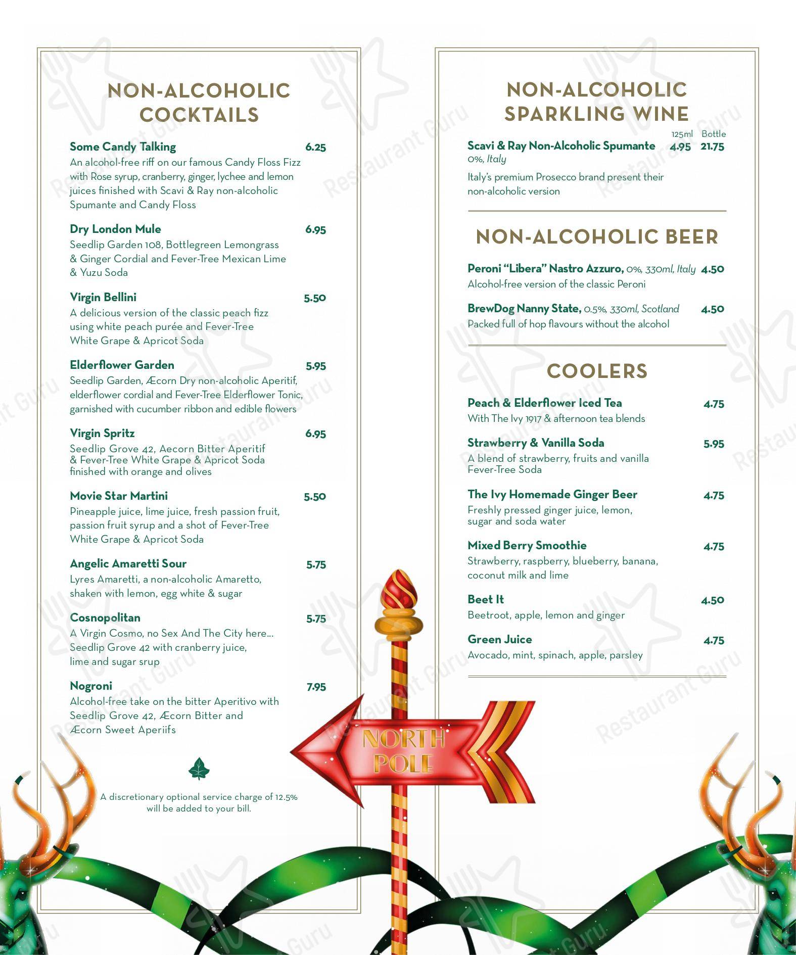 Menu at The Ivy Buchanan Street, Glasgow restaurant, Glasgow, 106 ...