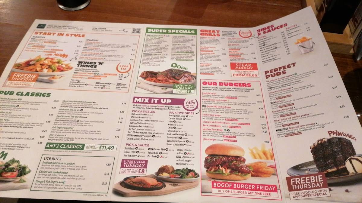 Menu at The Kingstown pub & bar, Hull