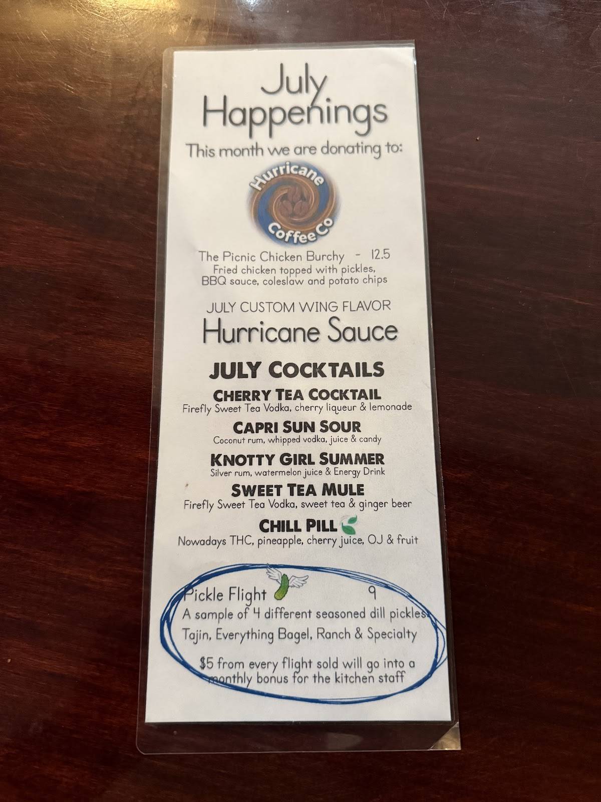 Menu at The Knot Burger Pub, Summerville, 208 E 5th N St