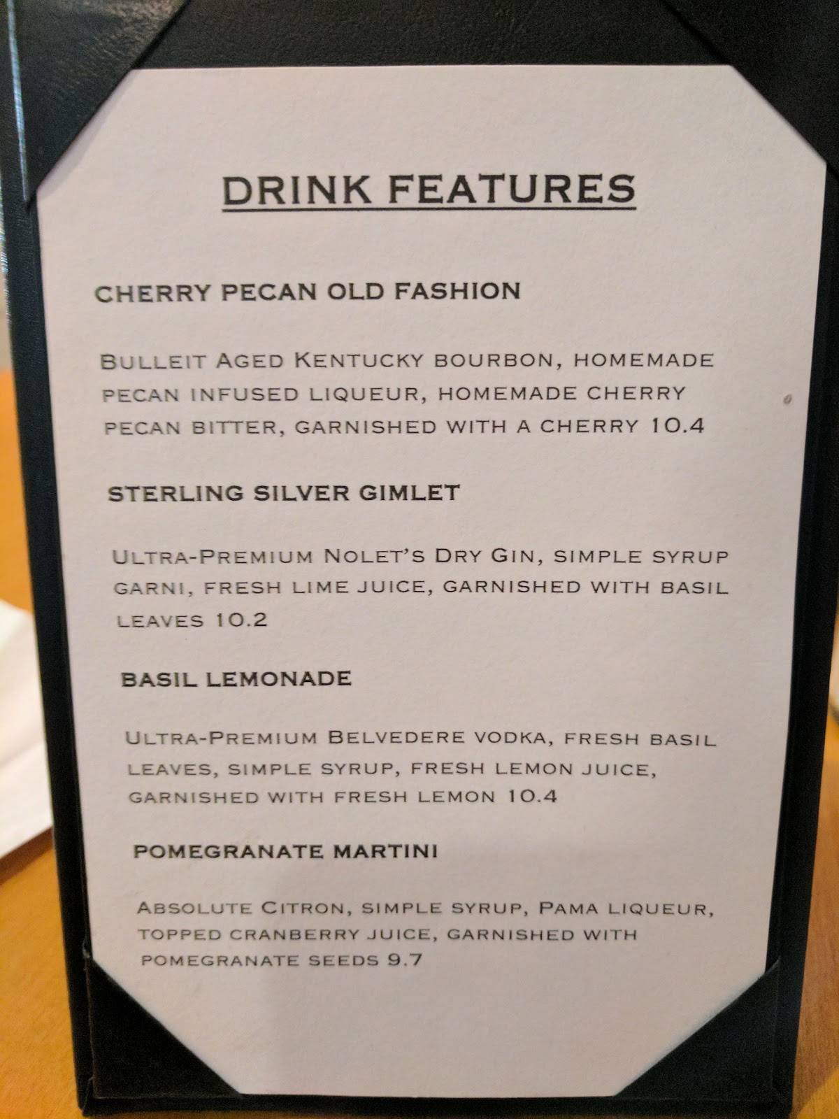 Menu at The Legacy Restaurant at Nancy Lopez Country Club, The Villages ...