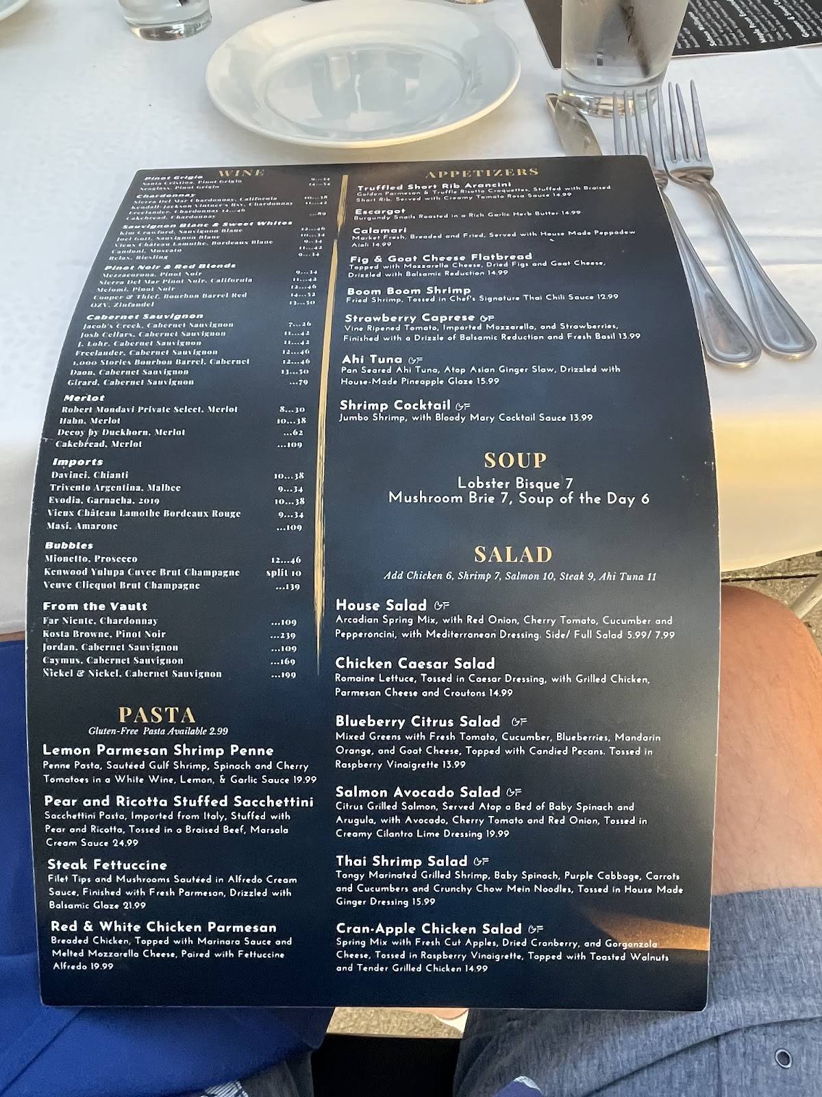 Menu at The Legacy Restaurant at Nancy Lopez Country Club, The Villages ...