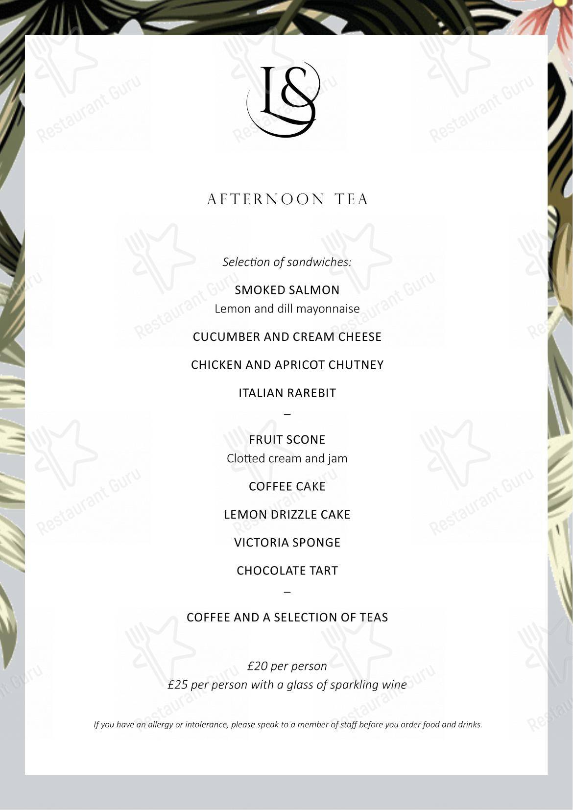 Menu at The Lion & Swan, Congleton pub & bar, Congleton