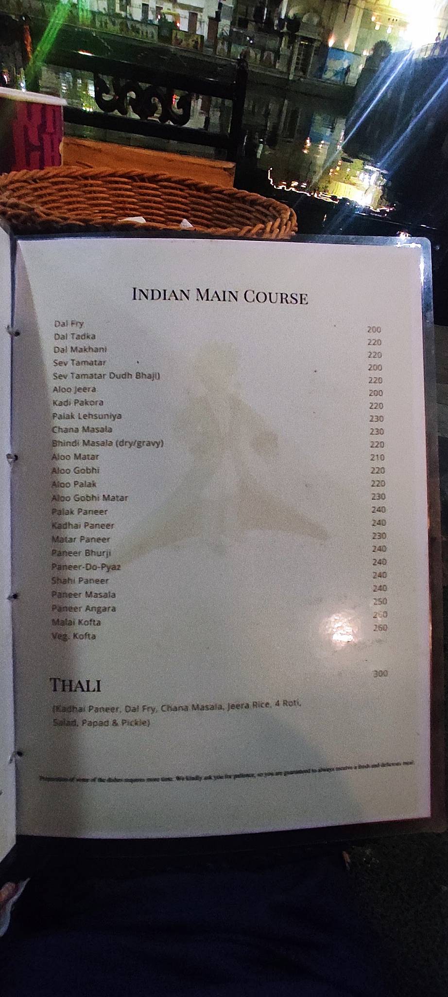 Menu at The Little Prince Restaurant, Udaipur