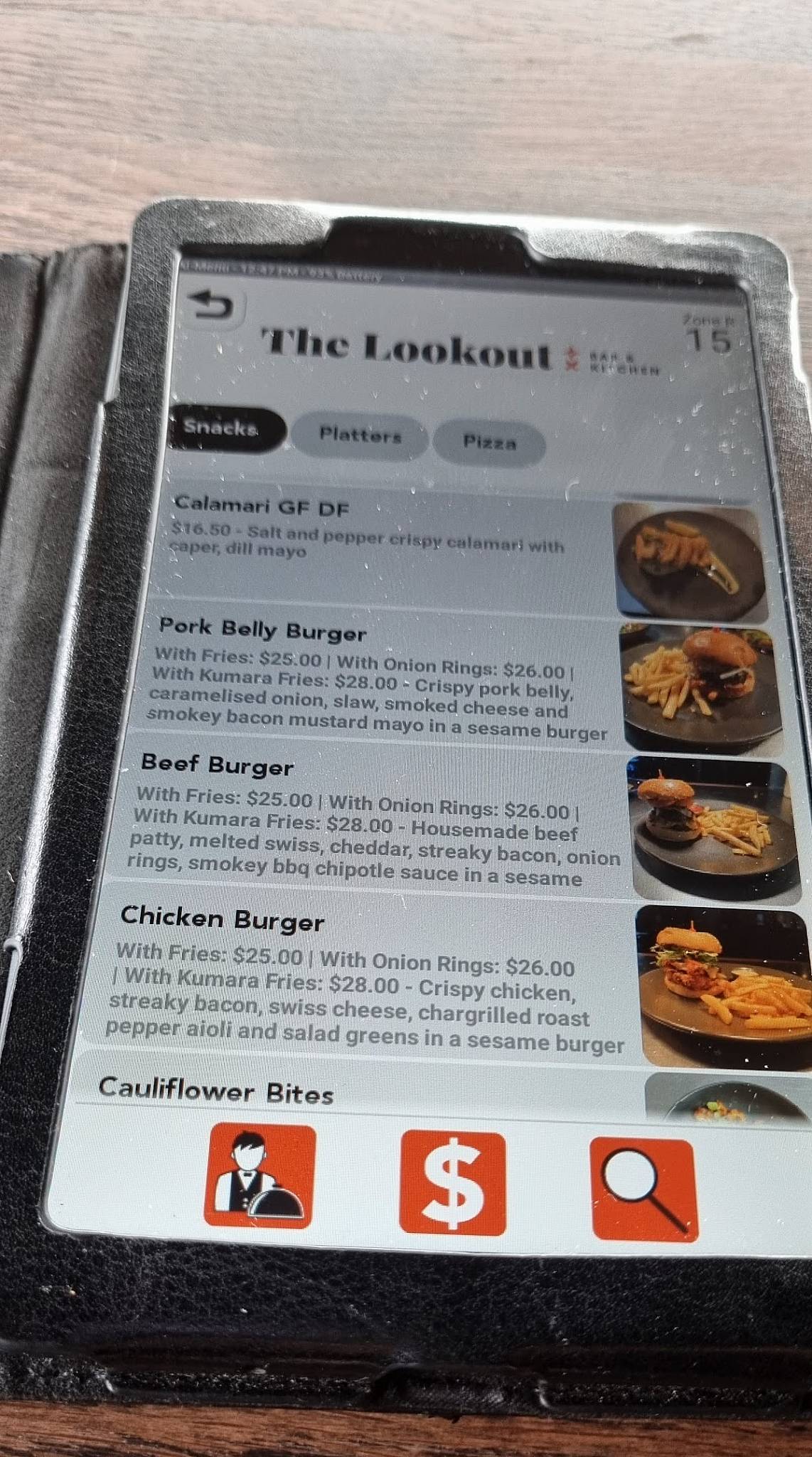 Menu at The Lookout Bar and Kitchen, Hamilton