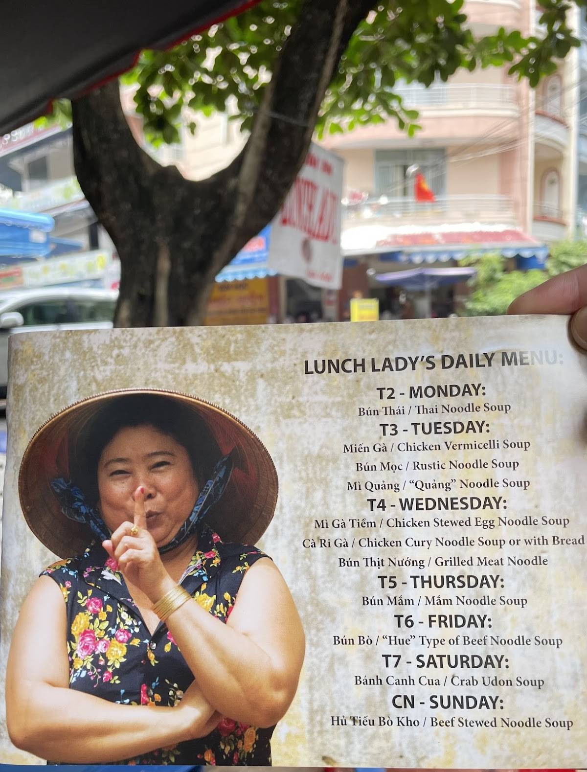 Menu at The Lunch Lady (Nguyen Thi Thanh) restaurant, Ho Chi Minh City ...