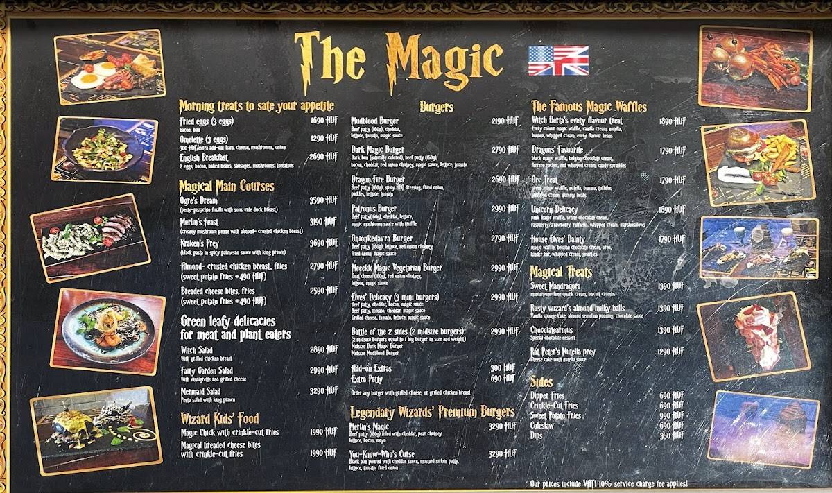 Carta del restaurante The MAGIC Budapest, Budapest
