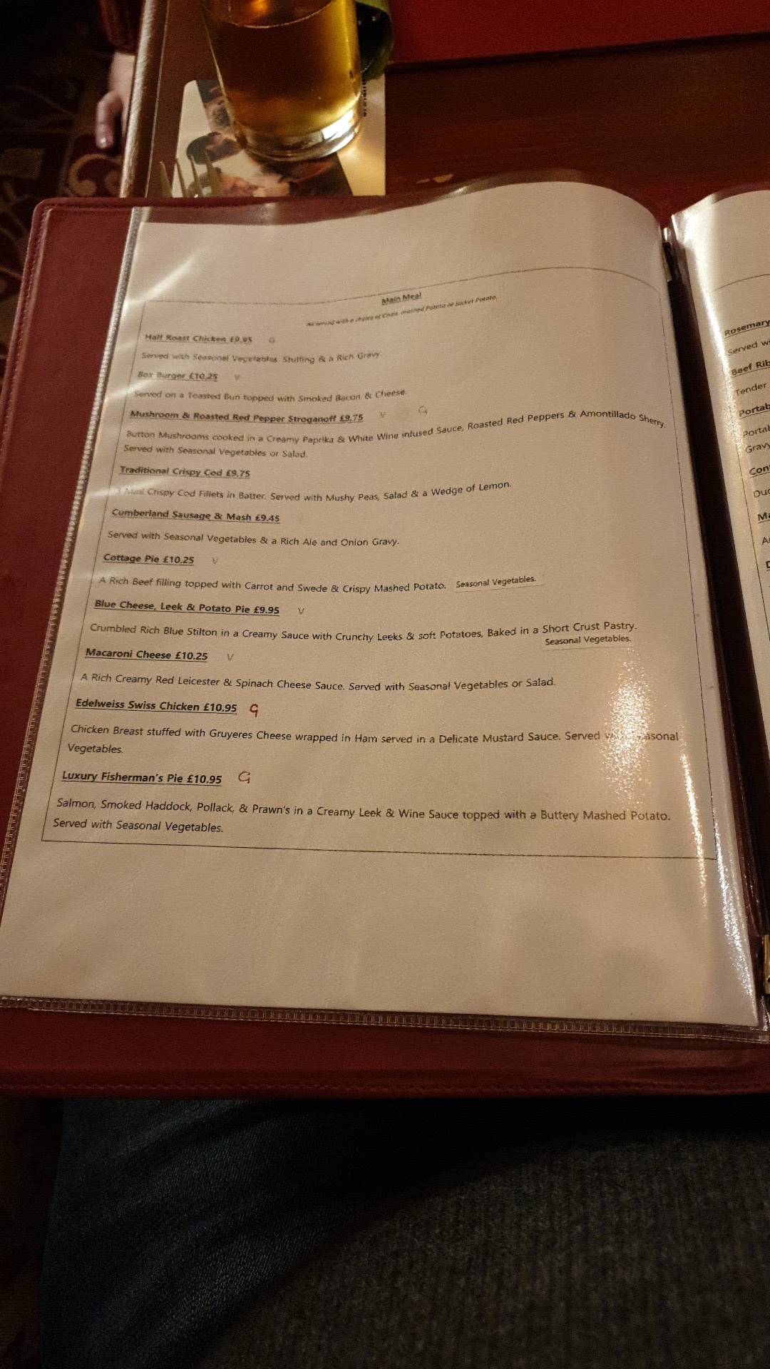 Menu at The Masons Arms pub & bar, Stoke-on-Trent