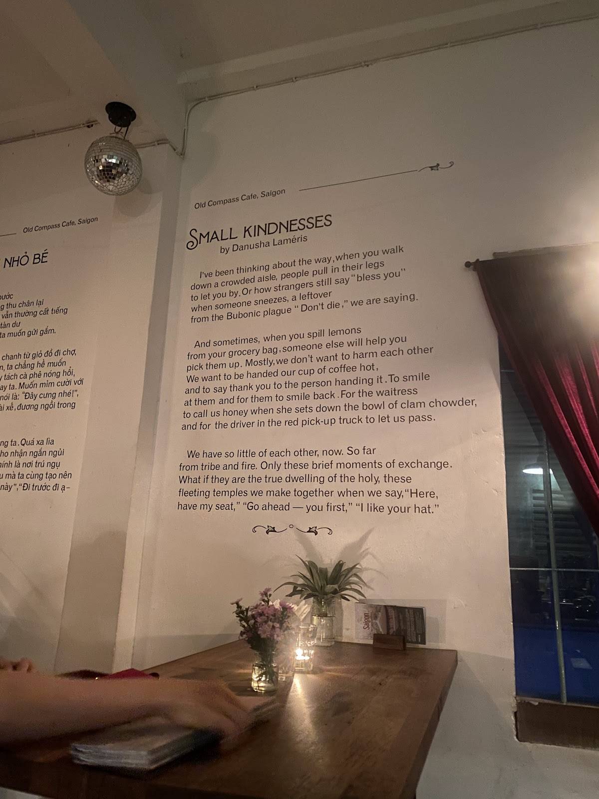 Carta de The Old Compass Cafe and Bar, Ciudad Ho Chi Minh (Saigón)