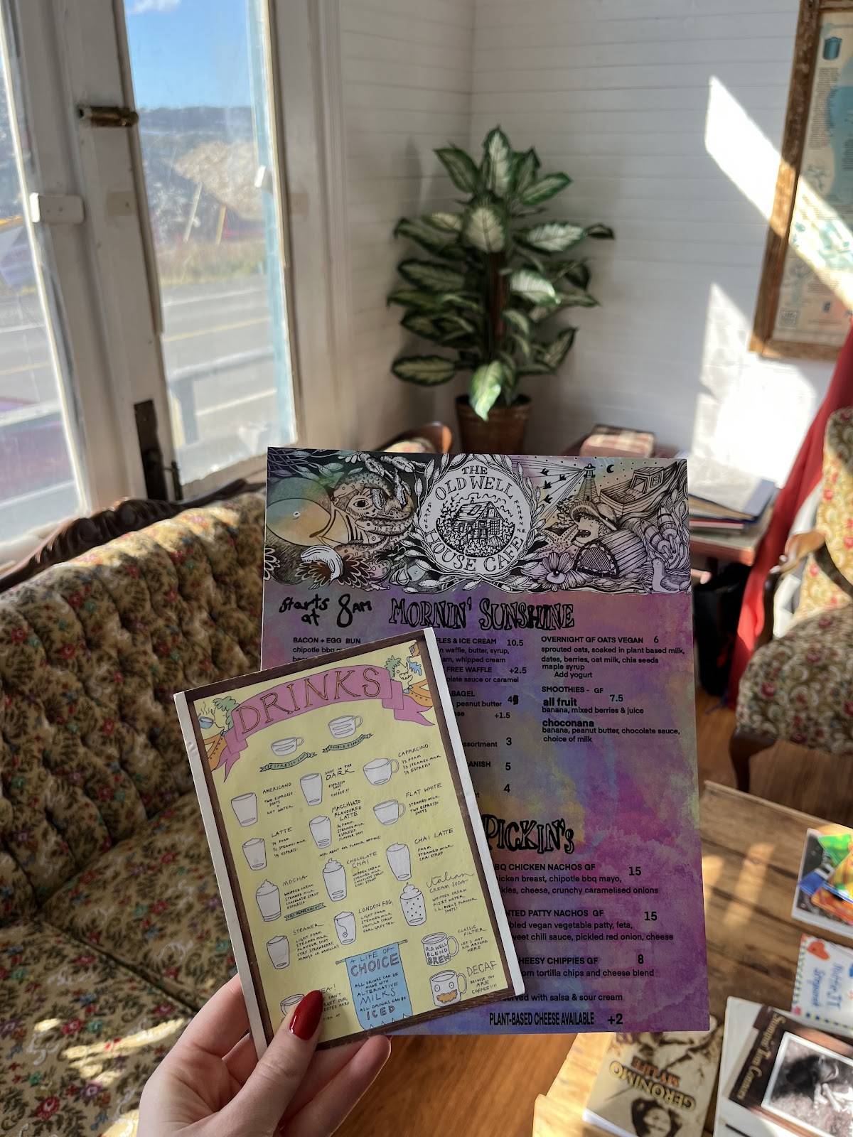 Menu at The Old Well House Café on Grand Manan, Grand Manan