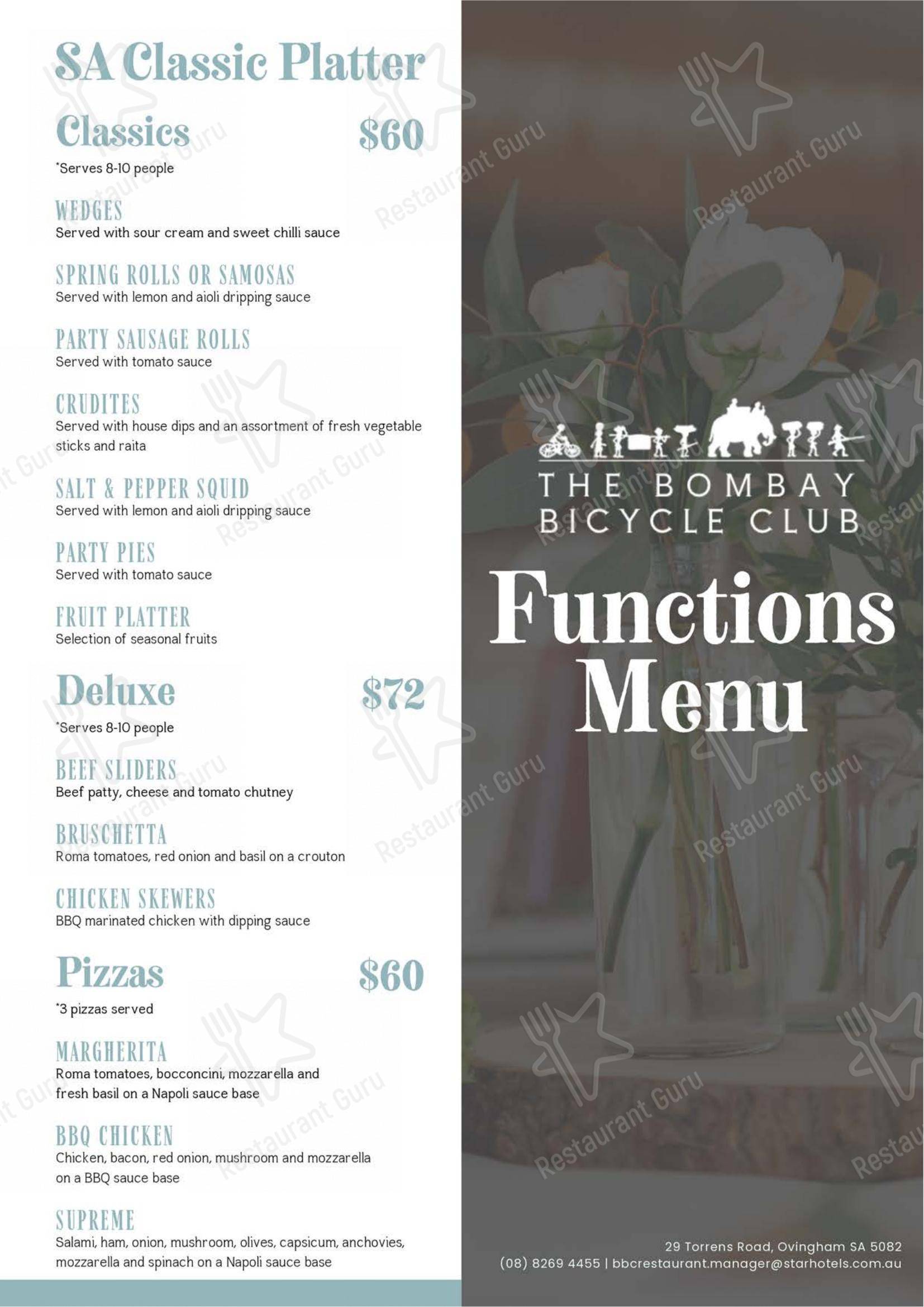 Menu at The Ovingham Hotel pub & bar, Ovingham, 29 Torrens Rd