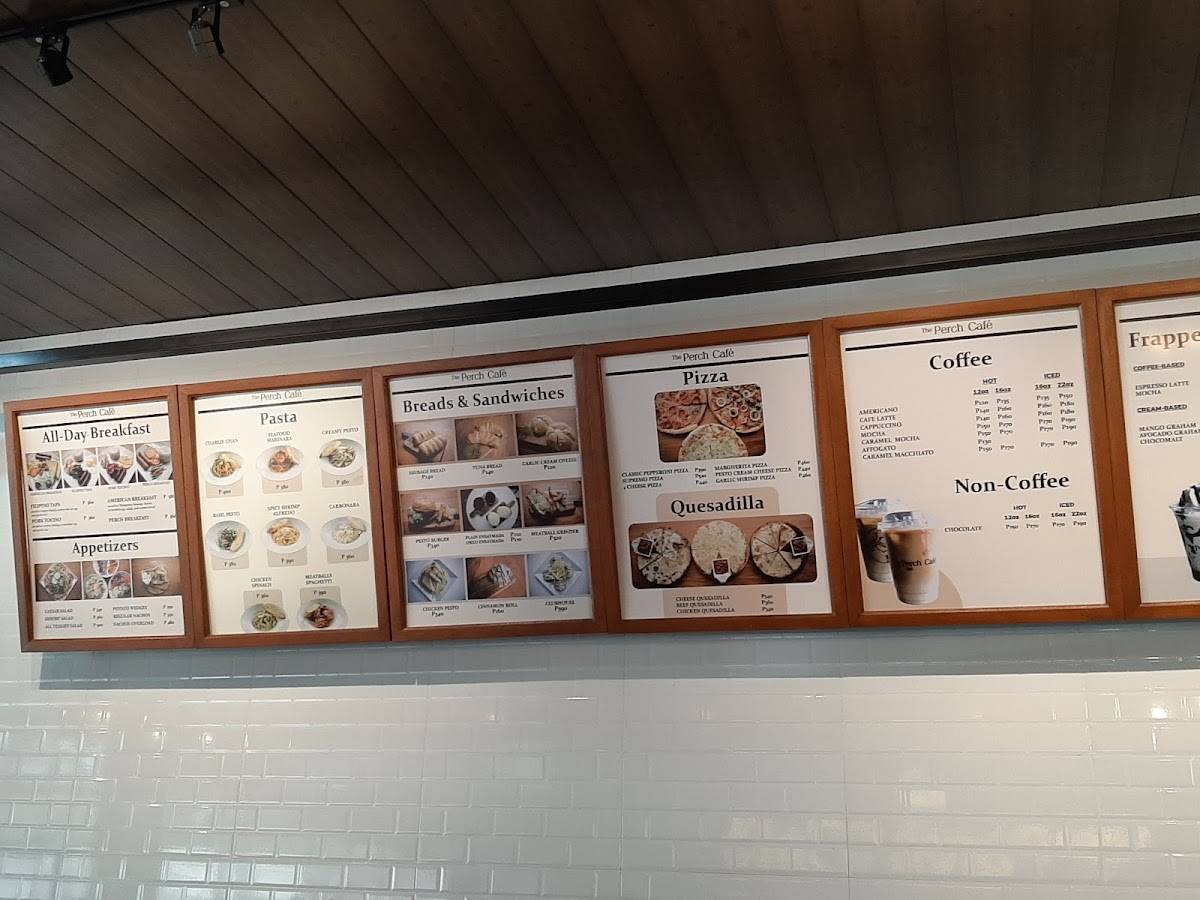 Menu at The Perch Cafe, Gapan City