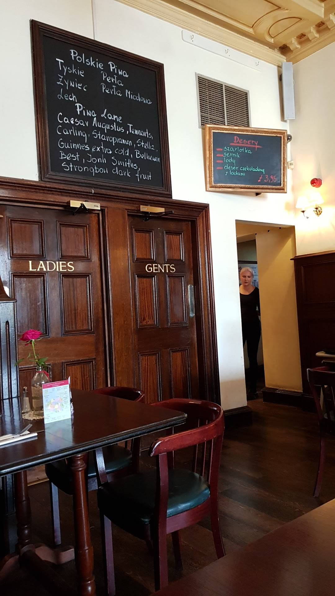 Menu at The Percy restaurant, Edinburgh